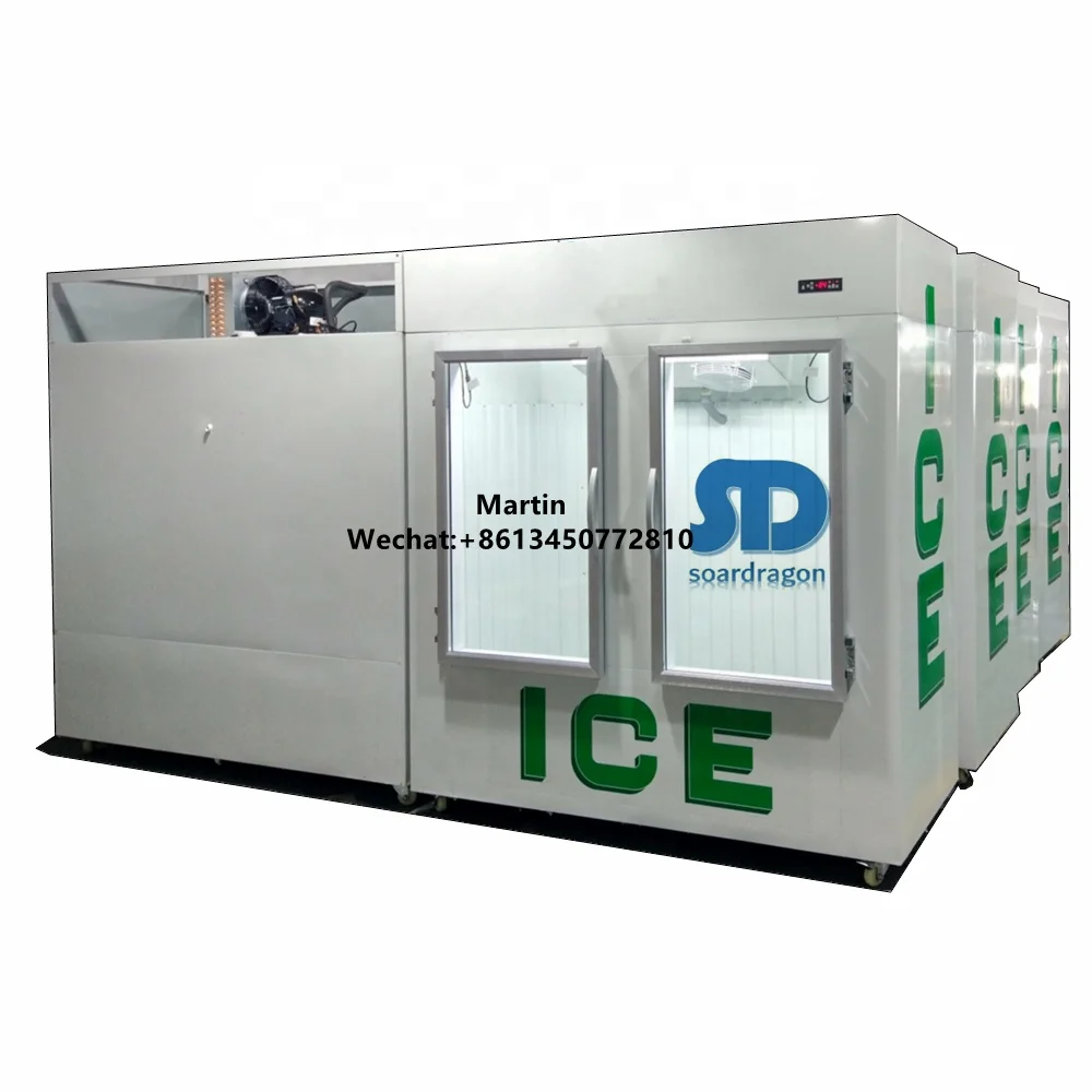 Soardragon Glass Door Display Bagged Ice Storage Bin Freezer for ...