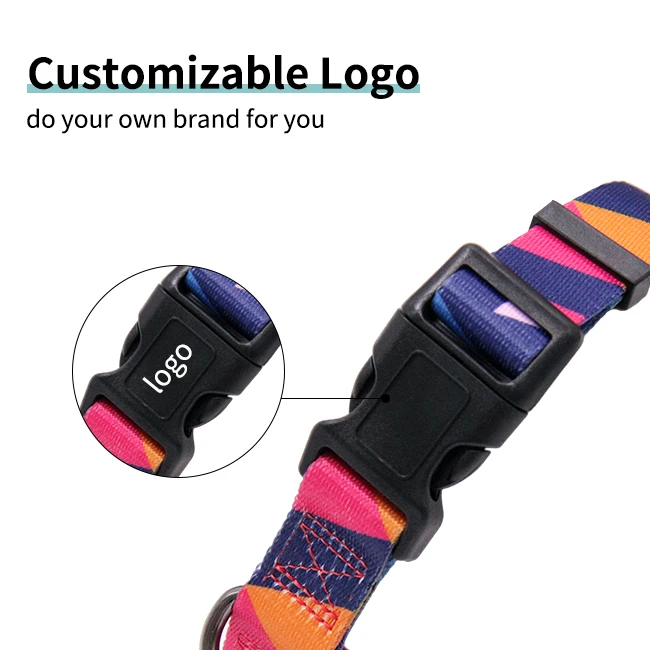 Custom Patterns & Logo Dog Collar Fashion Custom Print Sustainable ...