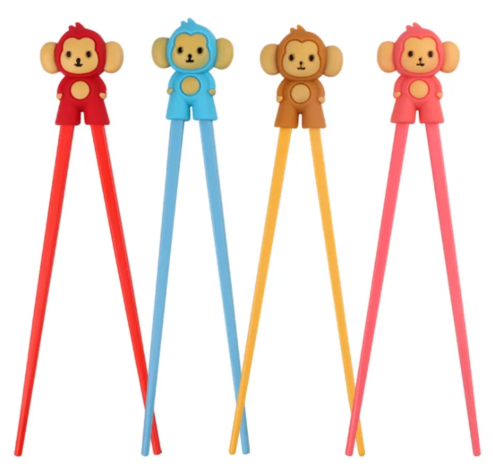 USSE Cute Chopsticks for Kids, Silicone Cartoon Learning Reusable ...
