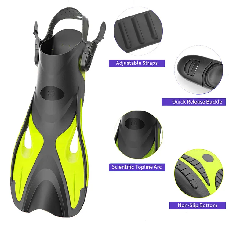 Surfing Open Heel Tpr Flexible Rubber Underwater Sports Dive Snorkeling ...