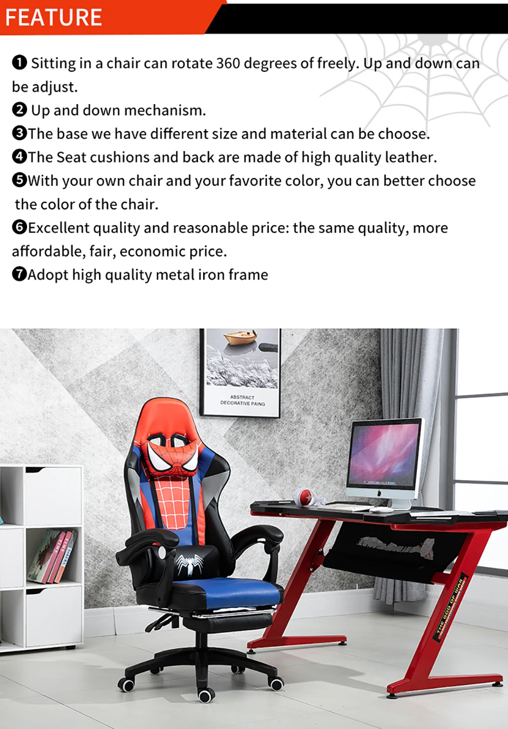 Spiderman Gaming Chair - Ergonomic Comfort for Gamers