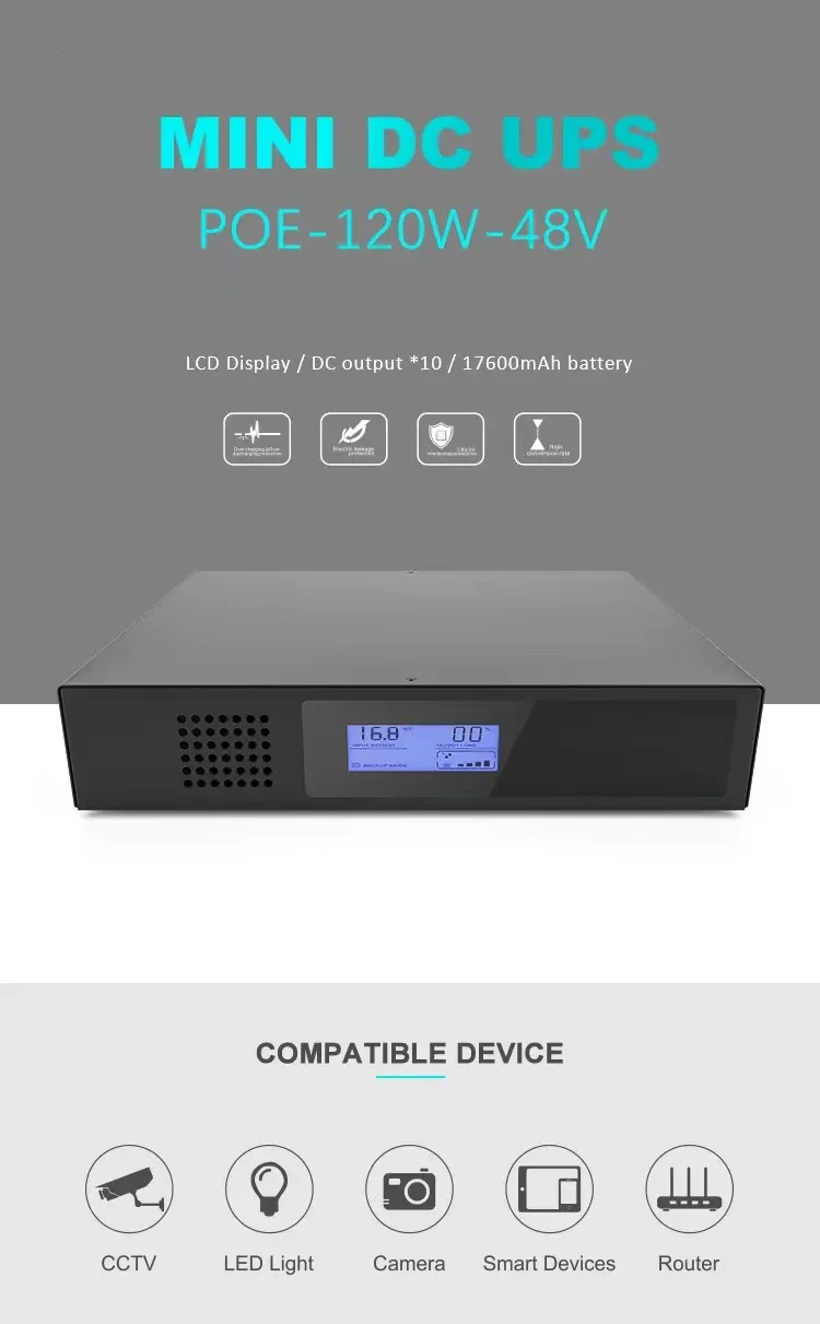 Nuovo arrivo Mini UPS produttore OEM DC UPS 12V 52V 48V DC UPS con ...