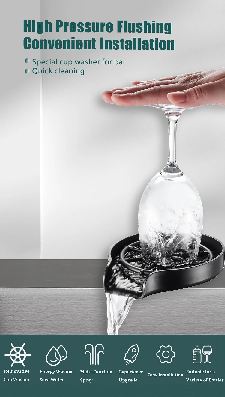 Gee-n High Pressure Cup Washer Automatic Abs Plastic Glass Rinser For ...