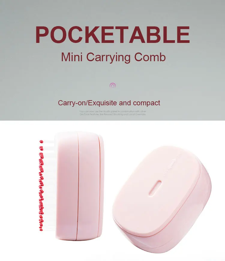 Soft Teeth Customized Comb Abs Combs Hairdressing Portable Travel ...