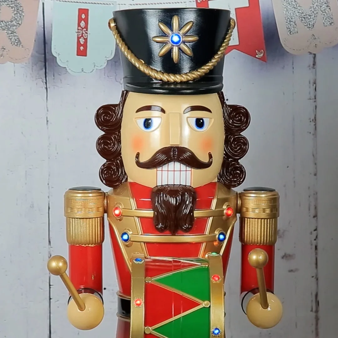 Outdoor Multi LED Lights - Life-Size Christmas Nutcracker