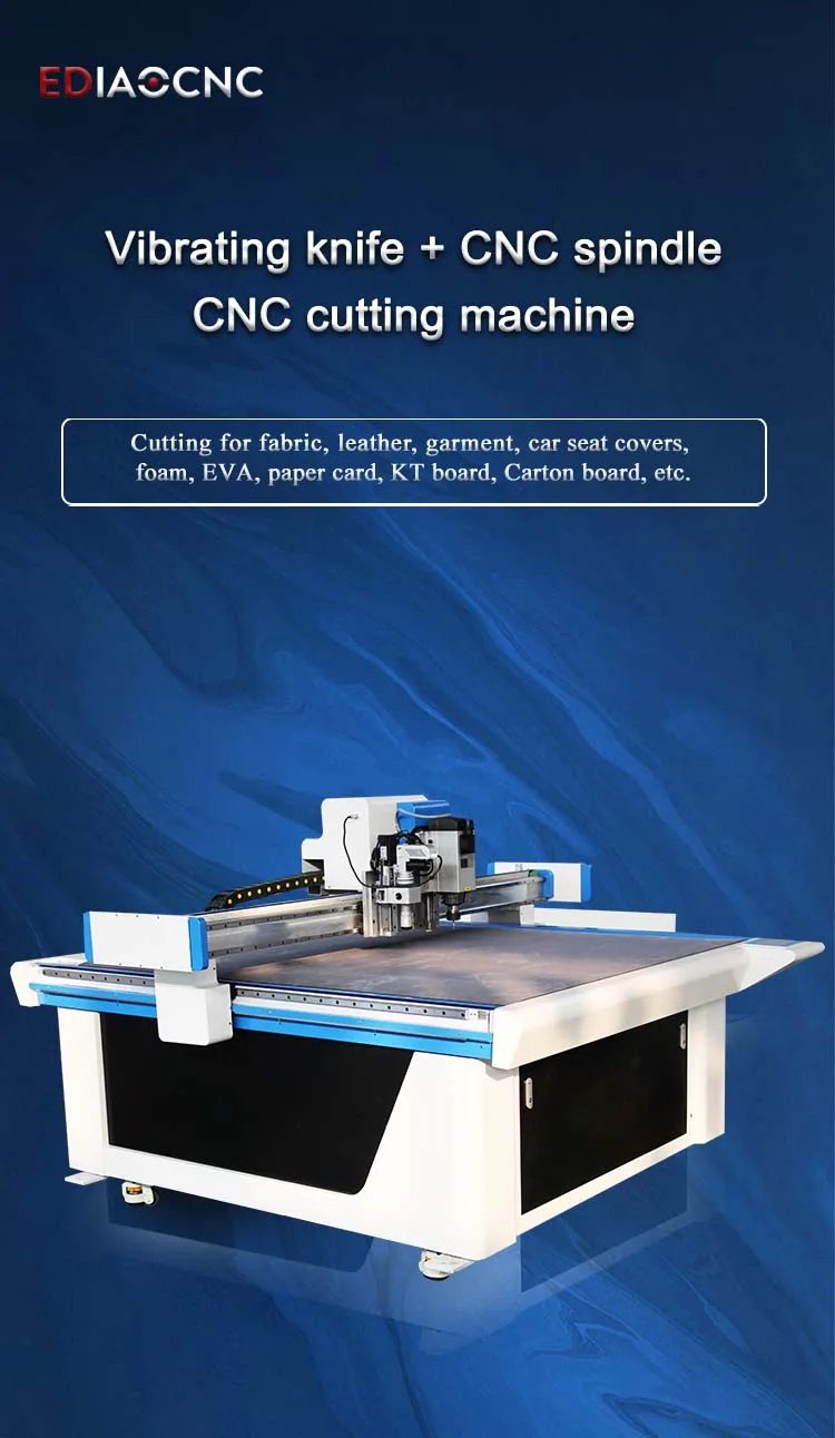 MINI 1313 Digital Oscillating Knife and CNC 6kw Spindle Cutting Machine ...