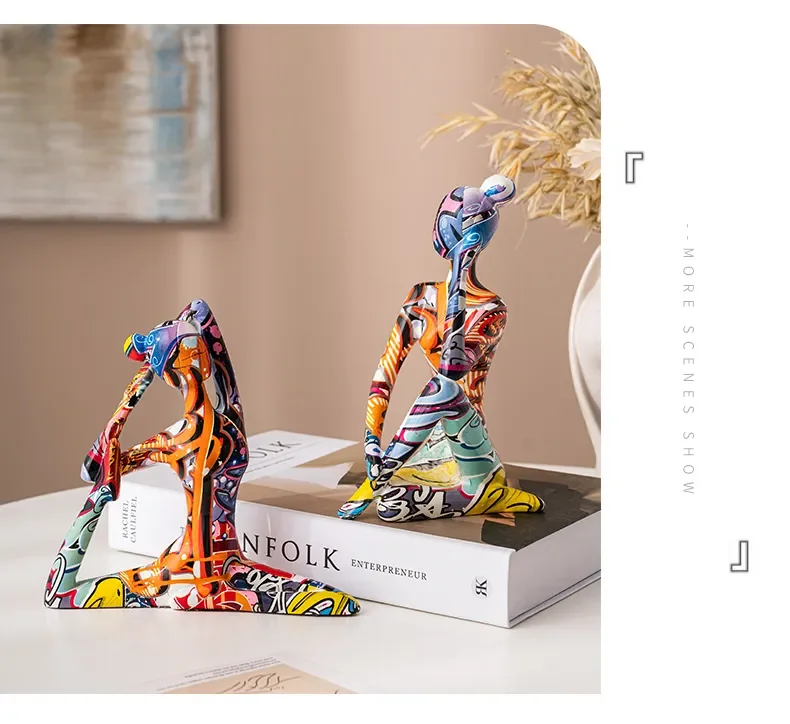 Painted Figure Figurines - Elegant Home Decor Solutions