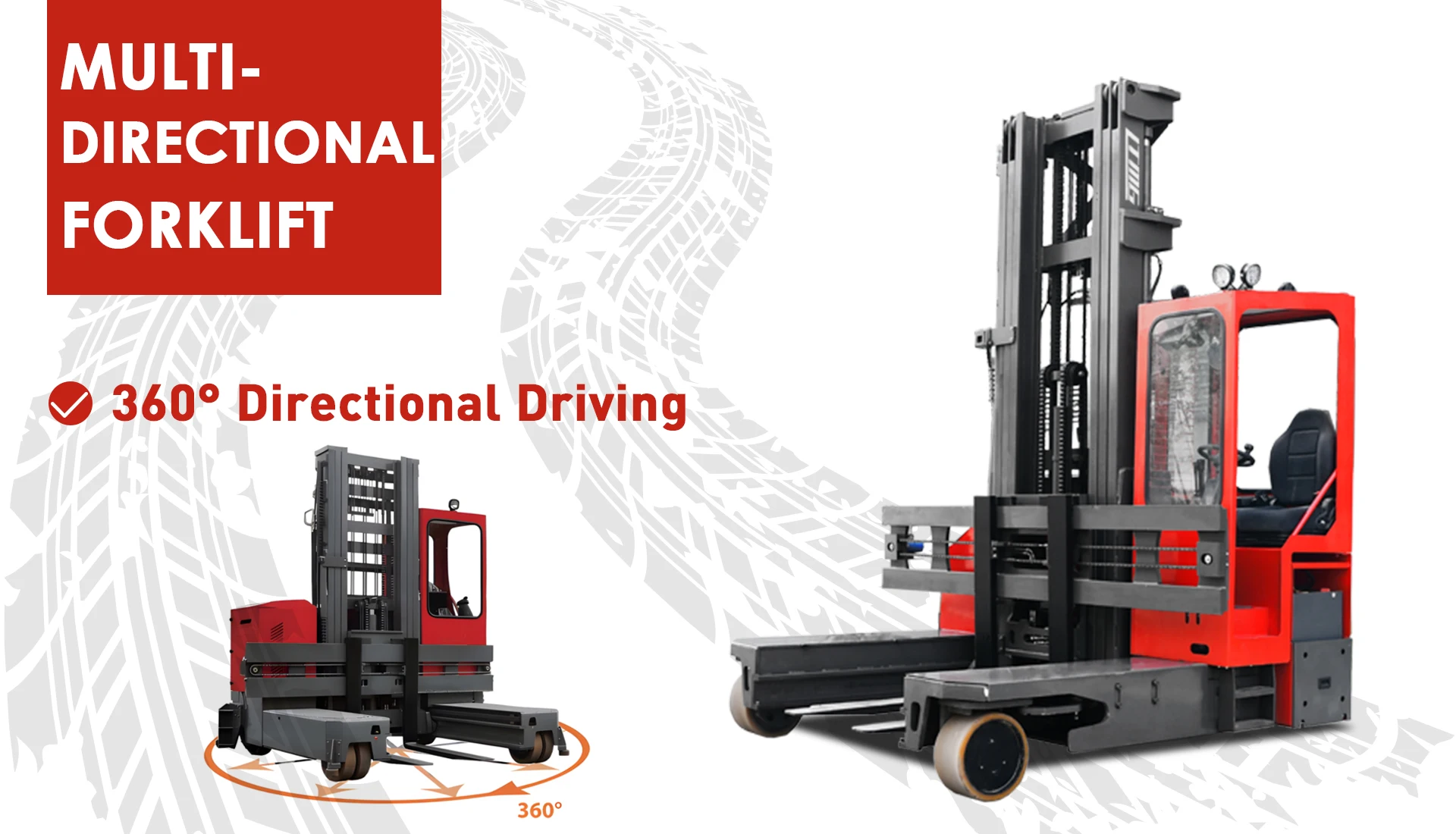 Factory Multi-directional Forklift Reach Truck Stacker 3.5 Ton Full Way ...
