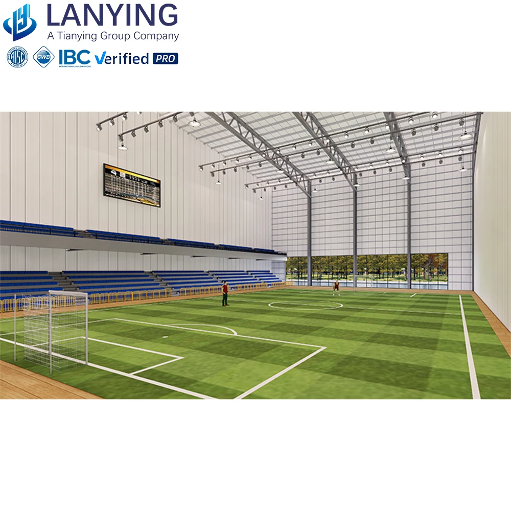 Alibaba.com: Prefabricated steel building for gym, basketball, football ...