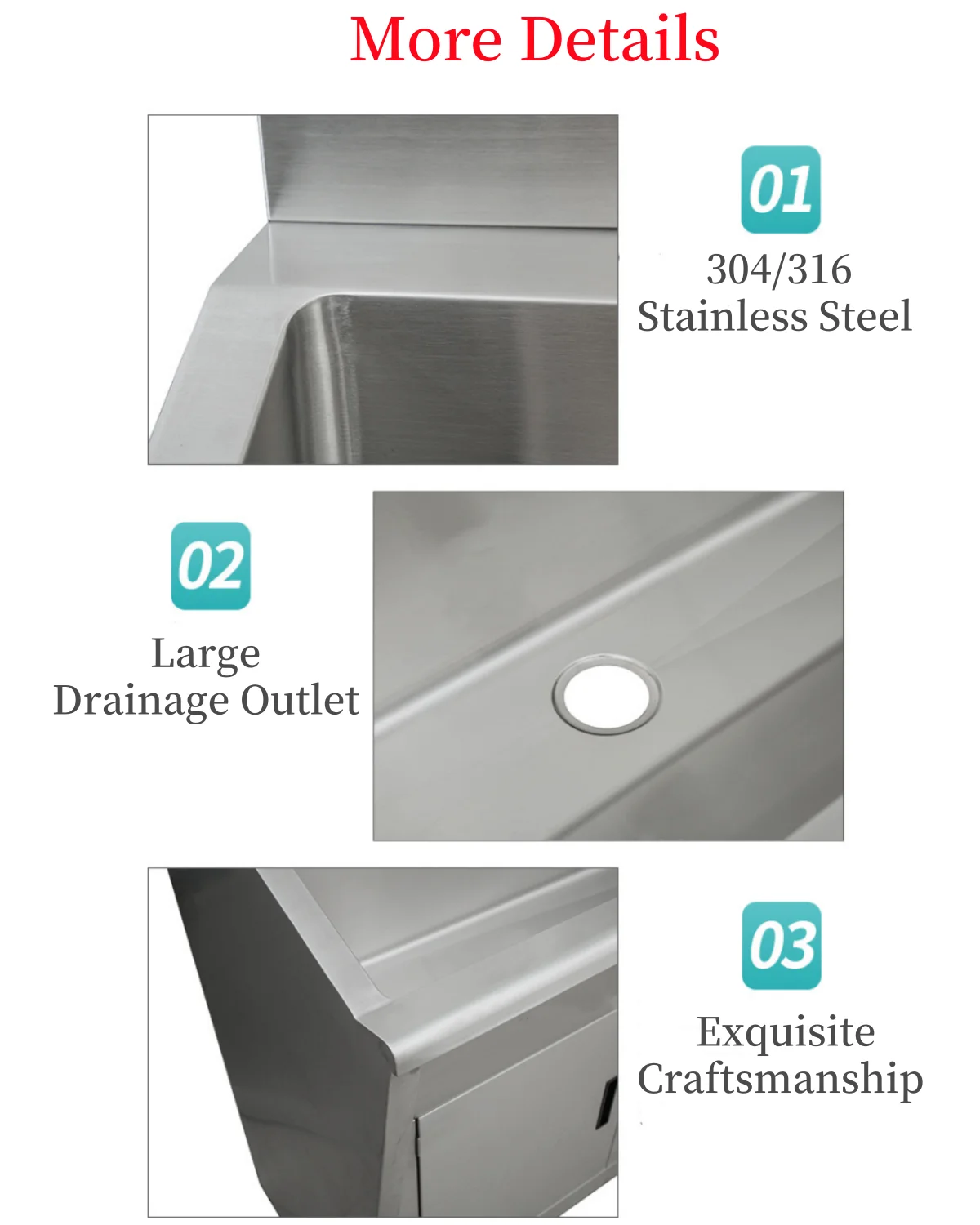 Custom SUS304 Stainless Steel Wash Trough for Hospital Operating Room ...