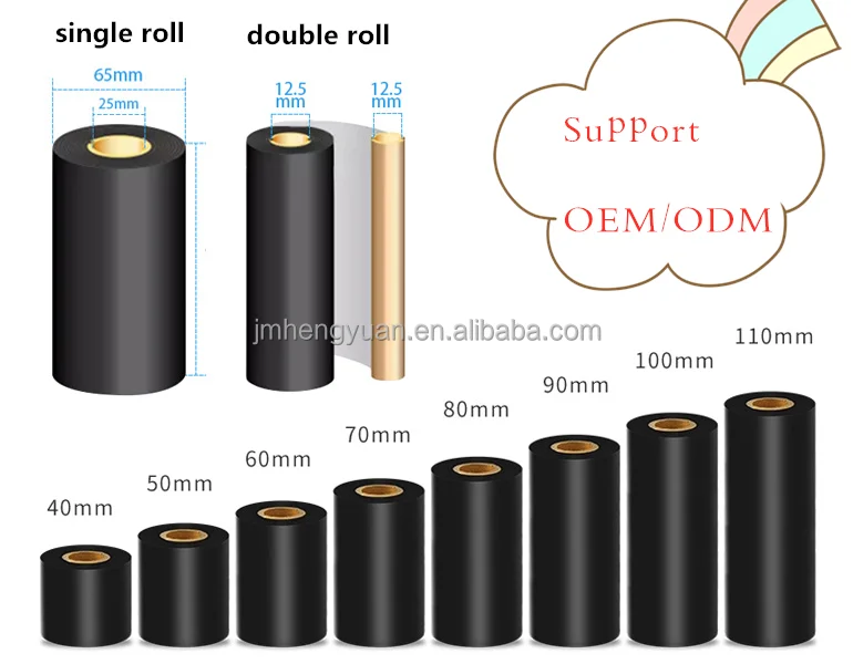 Premium Printer Wax Ribbon 110mmx450m - Stable Performance