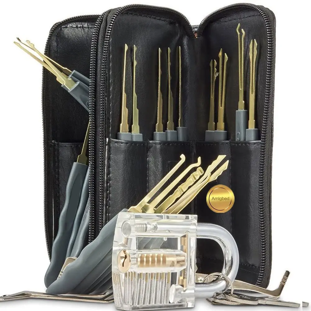 Free Sample 15pcs Locksmith Hook Lock Picking Set Lock Pick Set ...
