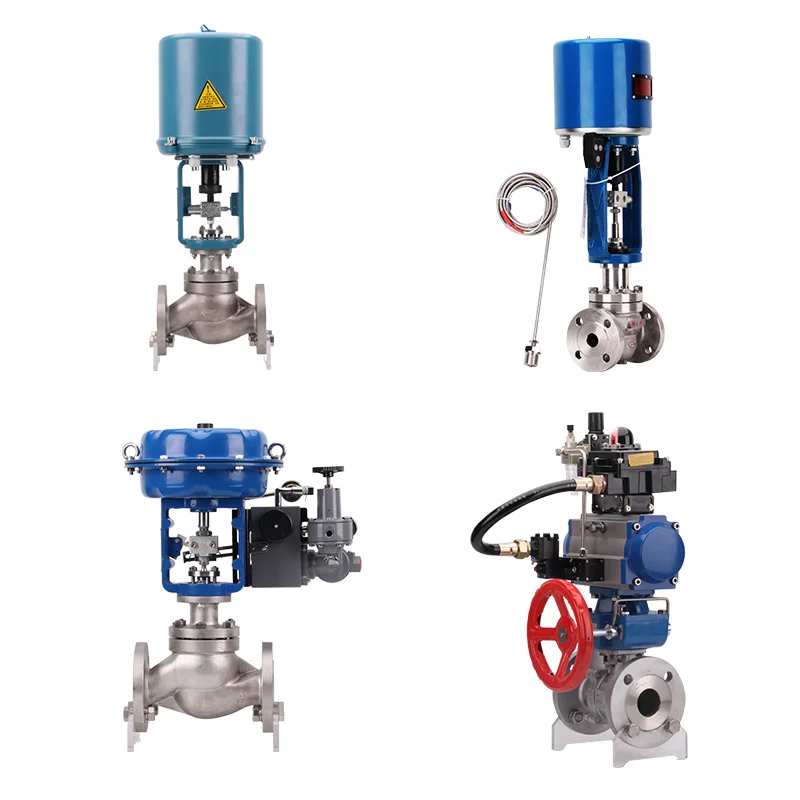 Flow Control Device 4-20mA Pneumatic Regulating Valves Actuated by Hand ...