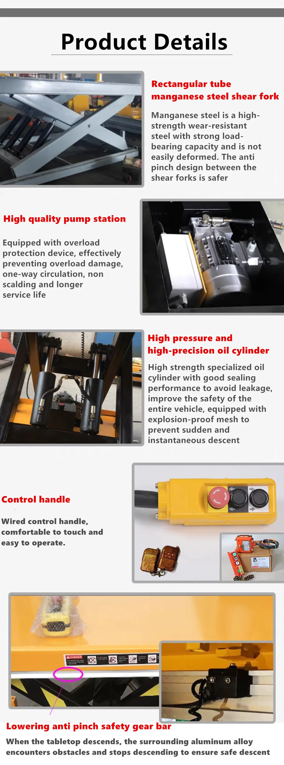 Heavy Duty Scissor Lift Table 4ton Load Capacity Car Cargo Load ...