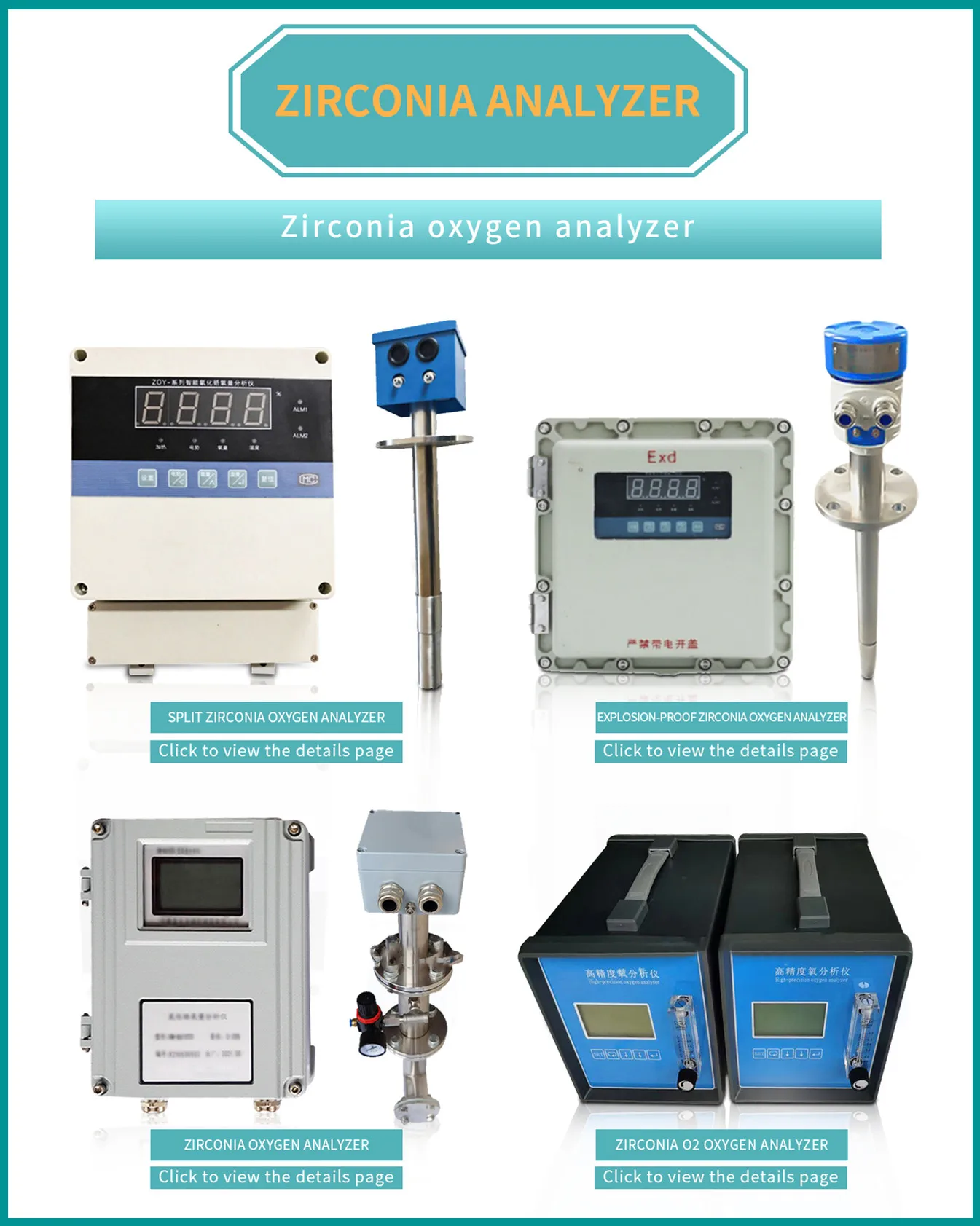 Explosion-proof Online Zirconia Oxygen Analyzer For Monitoring Boiler ...