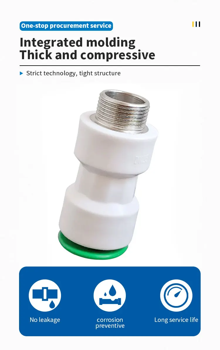 Ppr Plastic Quick Connector 25 32mm Male Thread Push In Type Water Pipe ...
