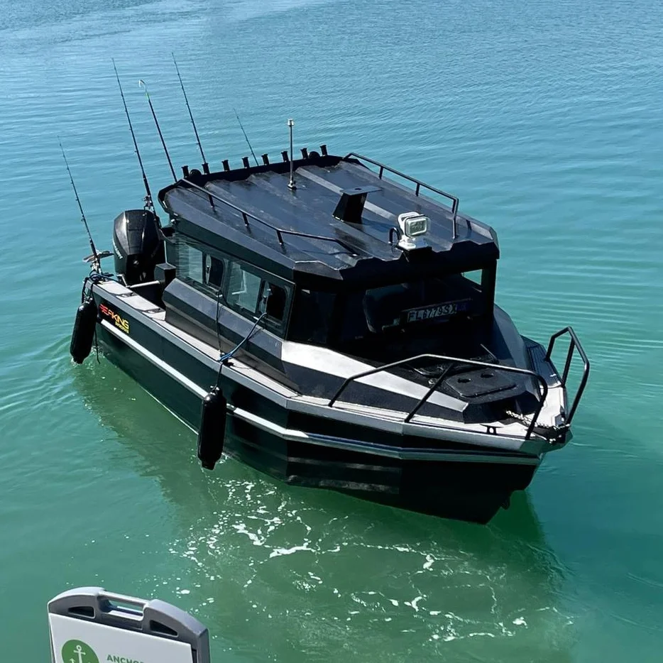 CE Approved 25ft 7.5m Affordable Aluminum Full Cabin Fishing Rowing ...