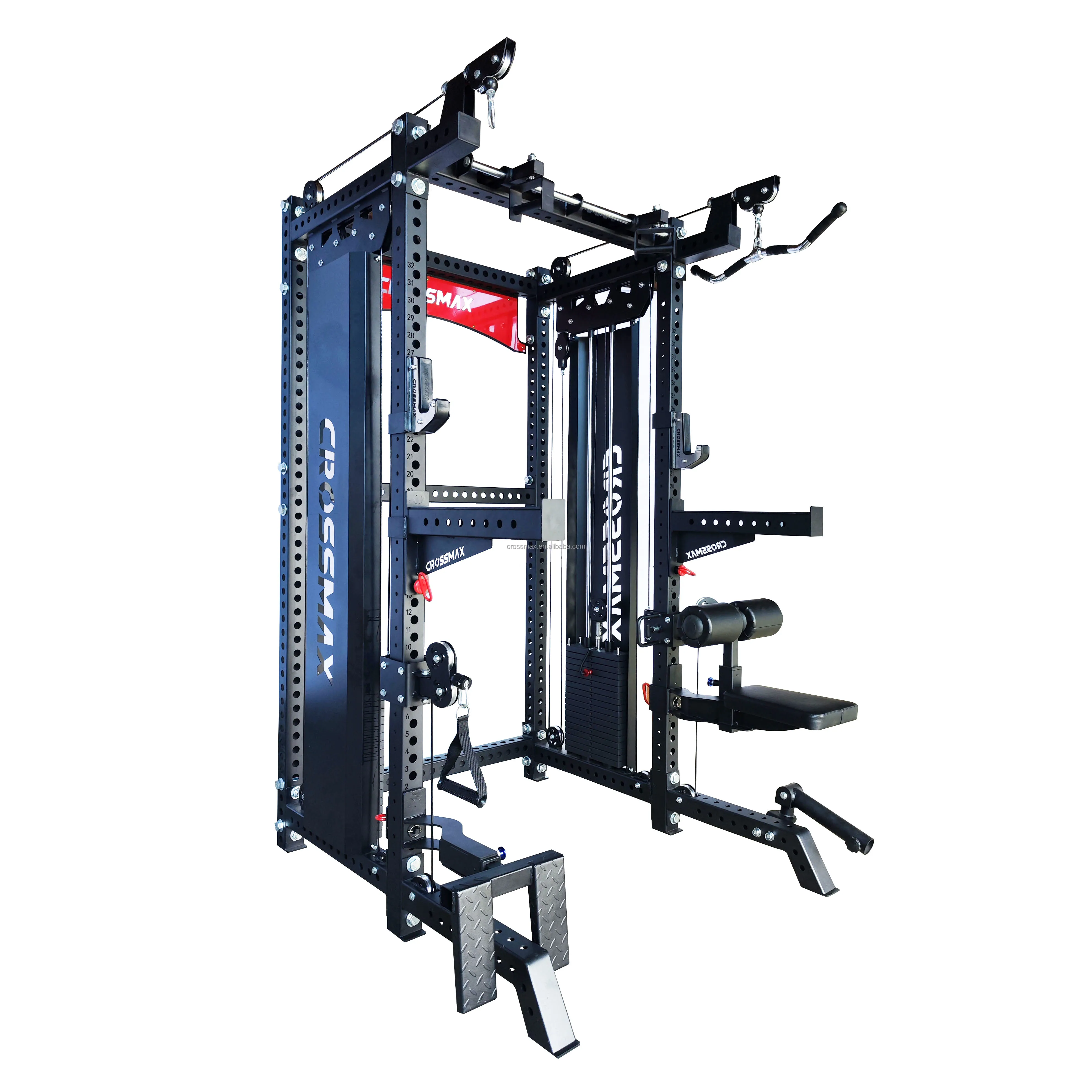 Crossmax Multi Use Smith Machine Power Rack with Pulley Power Rack ...