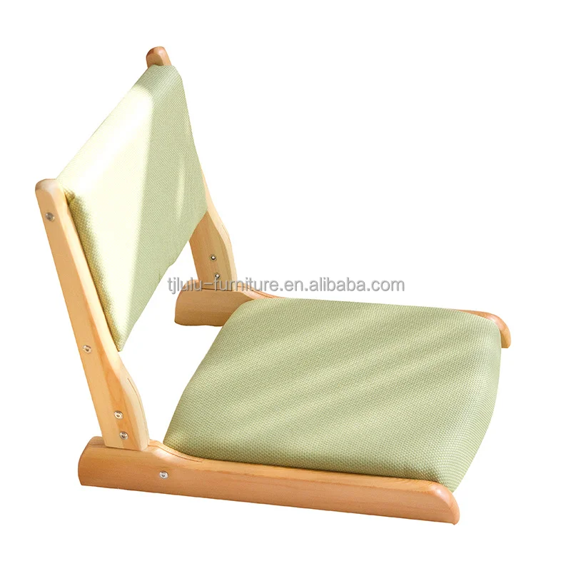 Wholesale Japanese Tatami Wood Legless Floor Tea Chair with Back ...