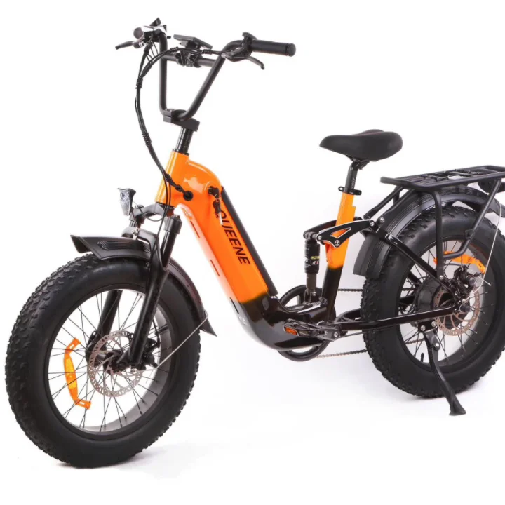 Queene Low Step Through Electric Bicycle Fast Ebike Unfoldable Hidden ...