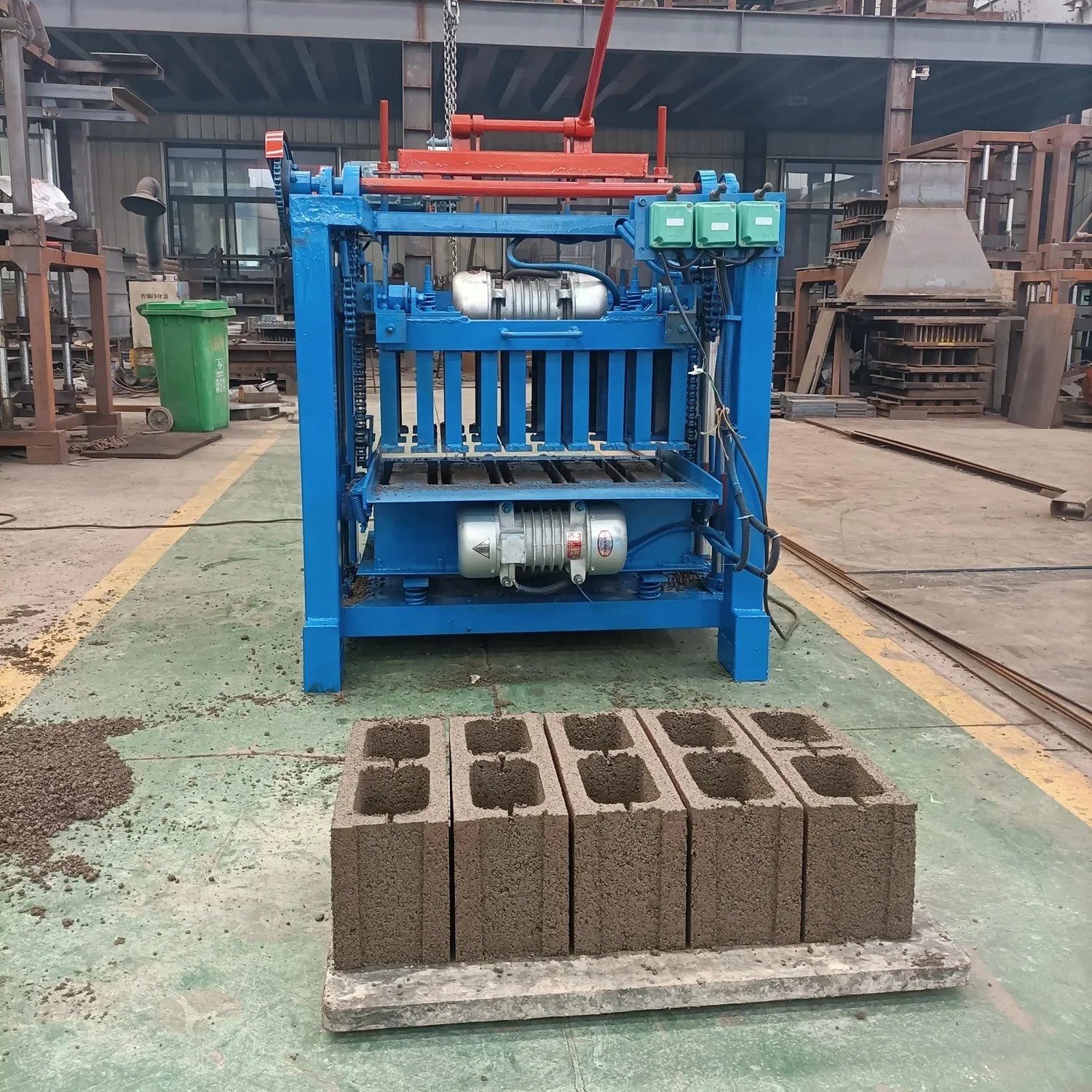 4-35a Mini Concrete Block Cement Hollow Brick Maker Machine ...