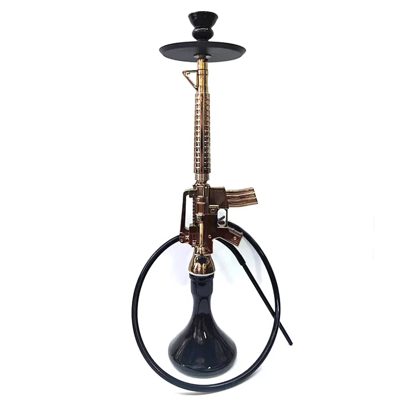 Large Arabian Shisha M16 Gun Shape Resin Hookah with Electroplating ...