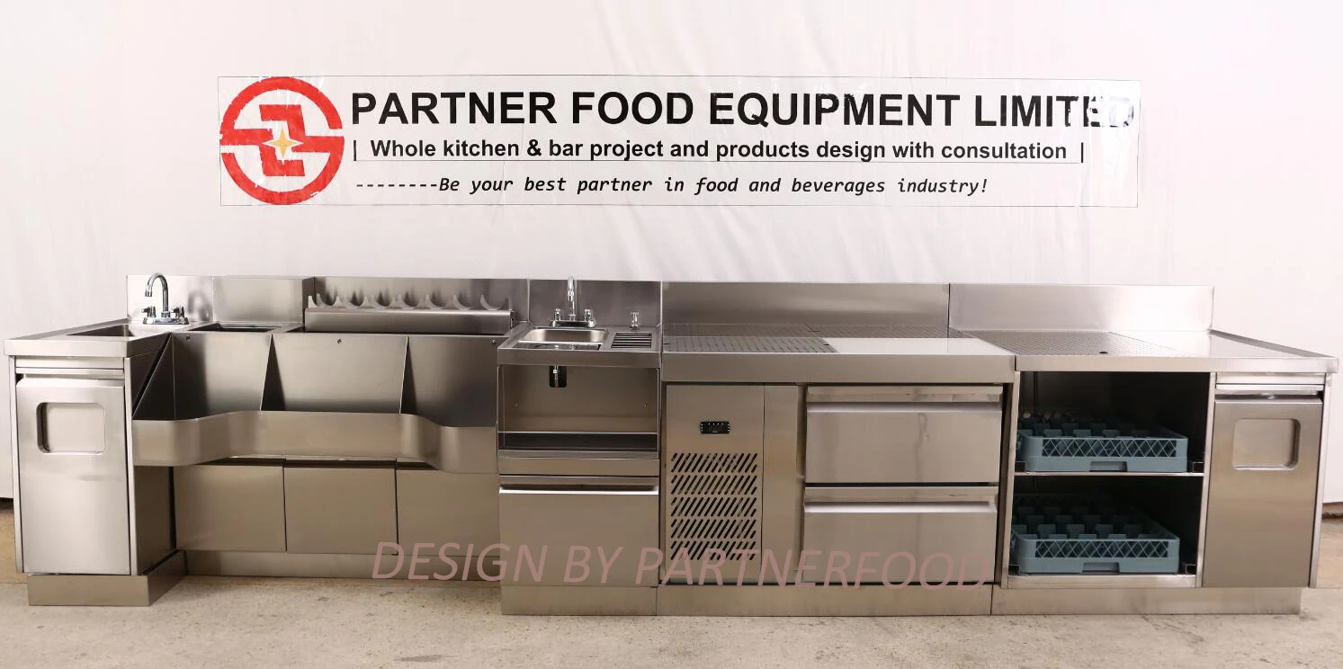 Commercial Bar Design - Cocktail Station with Cold Plate