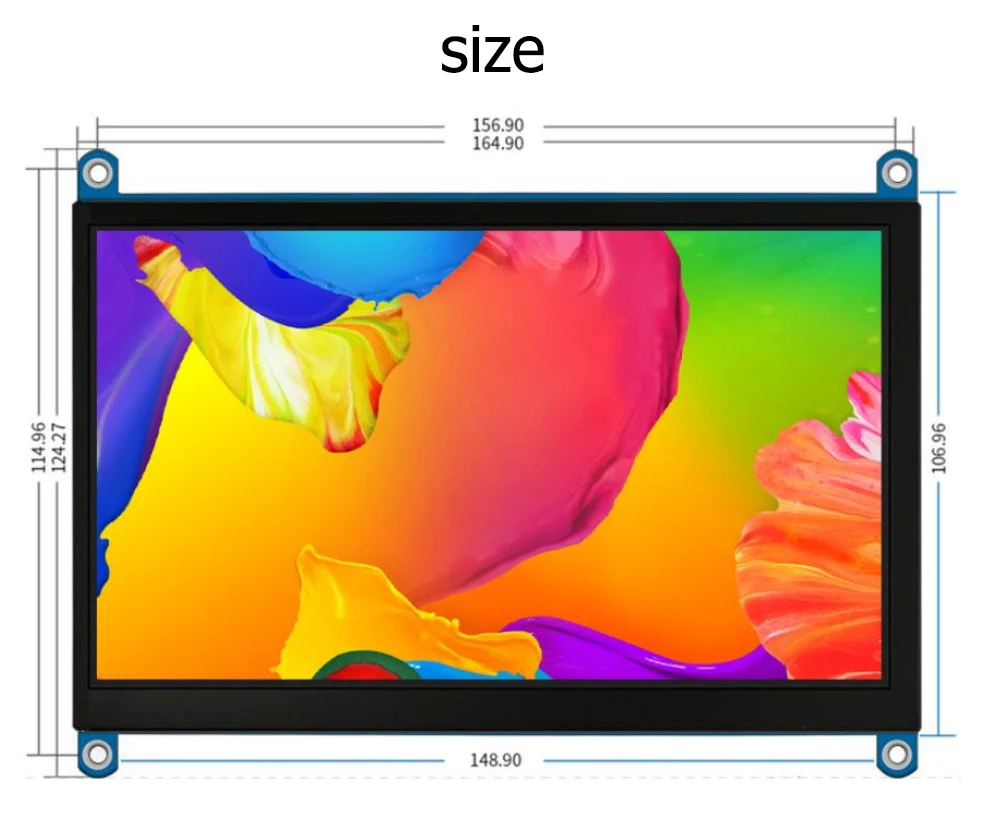 7 Inch HD Touch Screen for Raspberry Pi - Full Viewing Angle