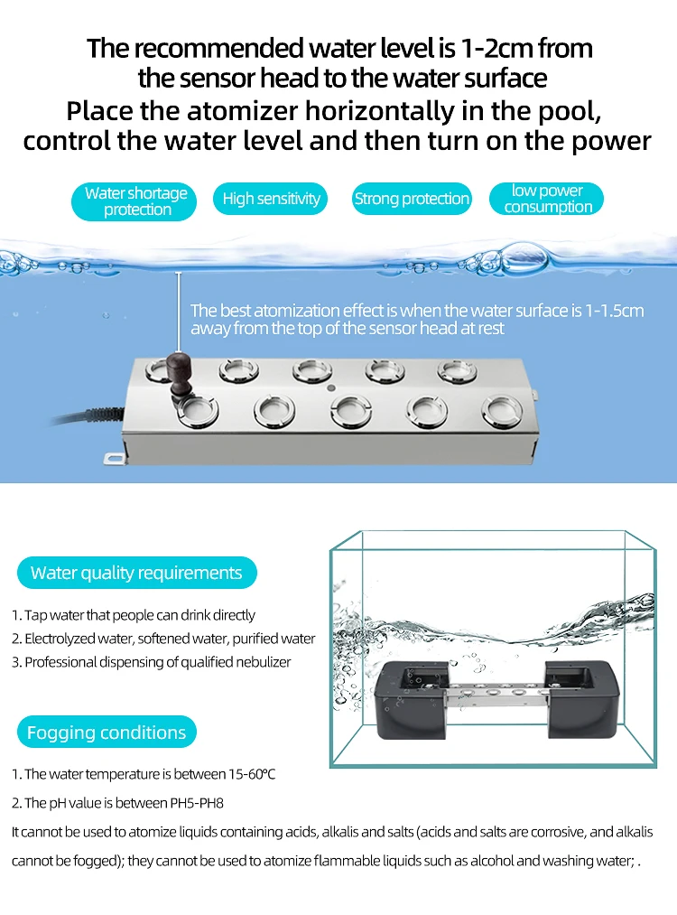 10 Head Ultrasonic Atomizer Industrial Humidifier Ultrasonic Fogger ...