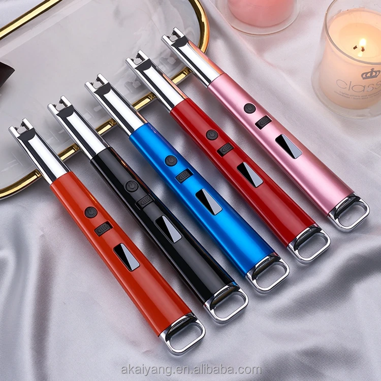 Ky Wholesale Pulse Arc Kitchen Windproof Long Metal Candle Bbq Electric ...