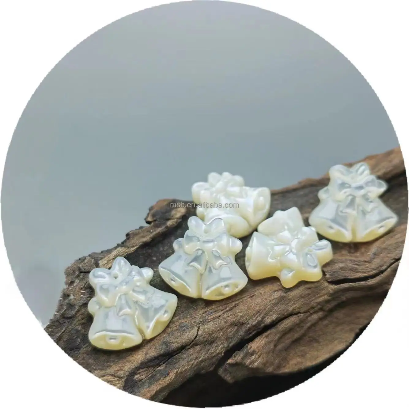 Bell Shaped Natural White Mother Of Pearl Shell Blank For Jewelry ...