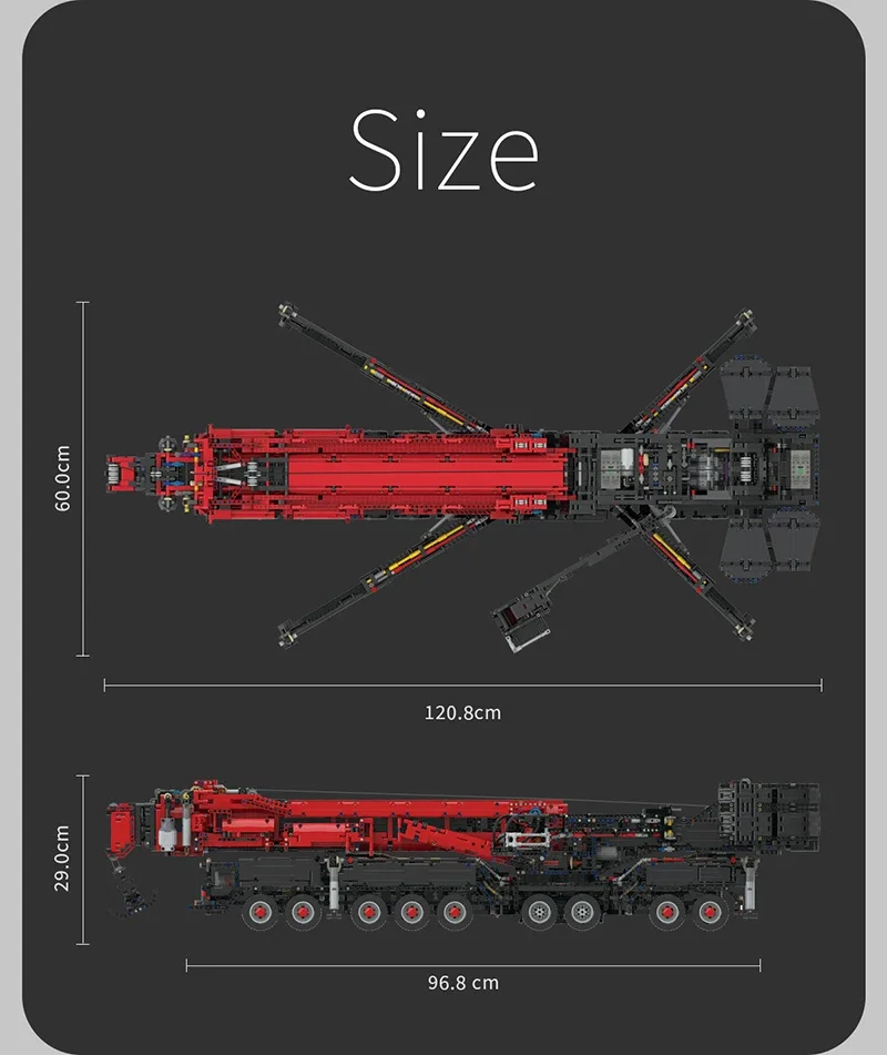 Newest Liebherr LTM11200 Mobile Crane RC Model - 9177pcs DIY Building ...