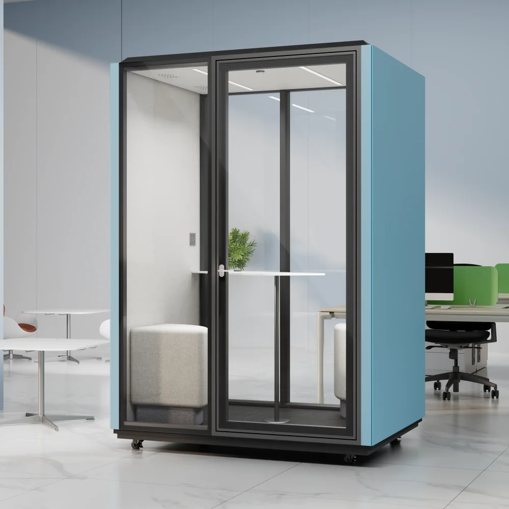 Prefab Acoustic Booth Nap Pod Phone Unit 2 Person Soundproof Modern ...