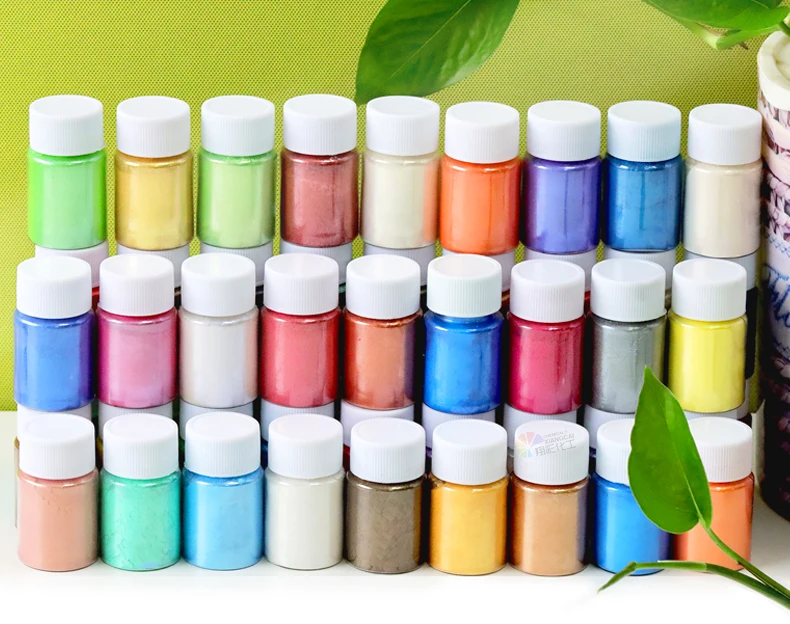 24 Colors Bulk Mica Powder Sets for Candles & Cosmetics