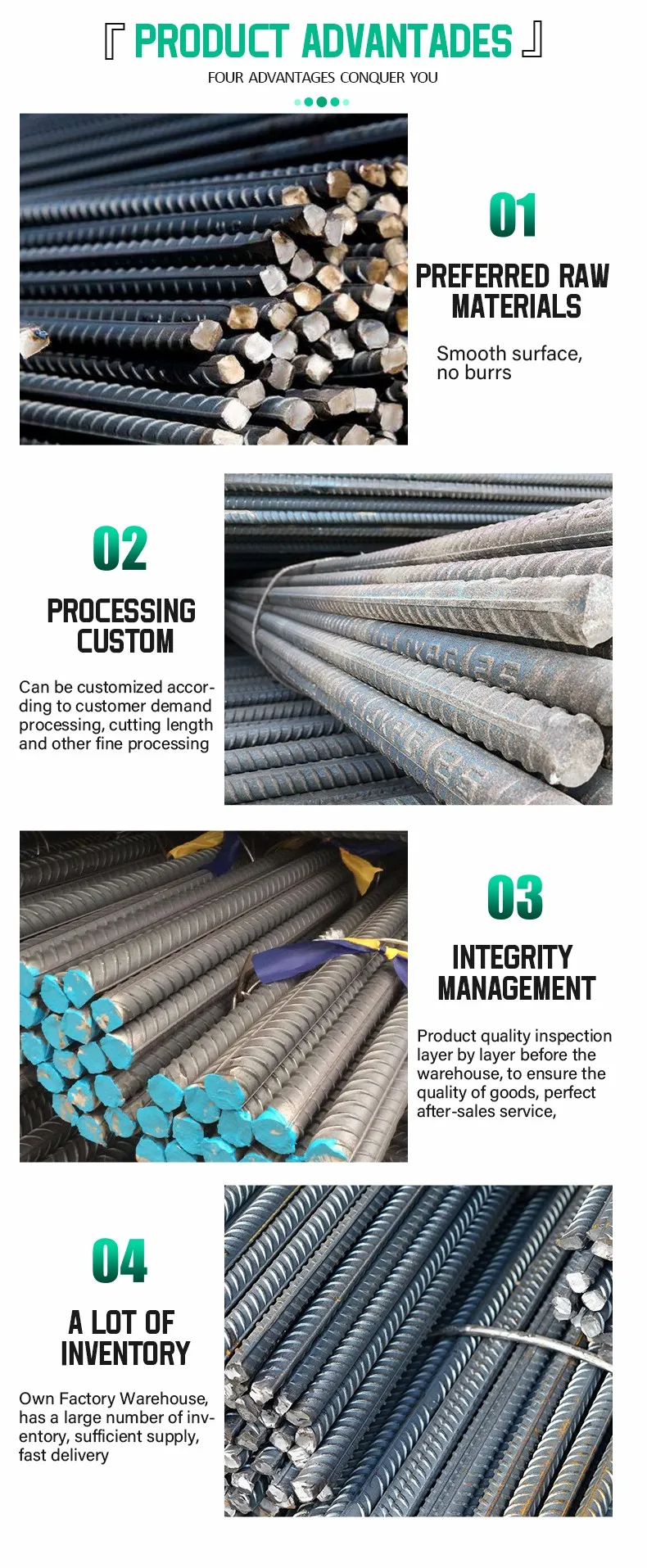 High Strength Deformed Bars Hrb400 Hrb500 for Construction