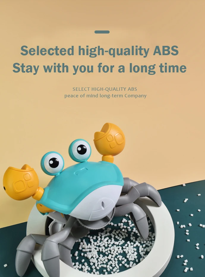 Kids Electronic Musical Crab Squeaky Walking Crawling Crab Toy,Toddler ...