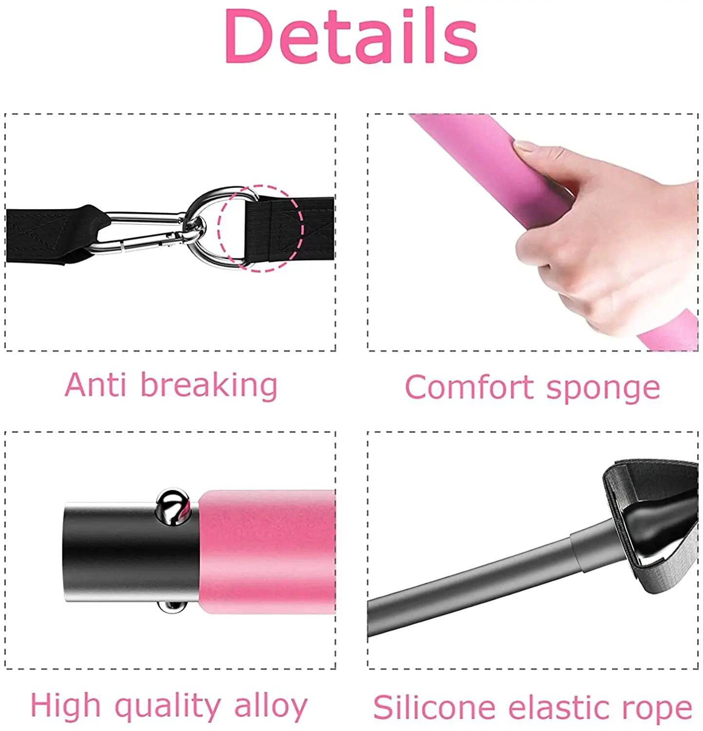 Adjustable Bodybuilding Pilates Bar Multifunction Rubber Expander ...