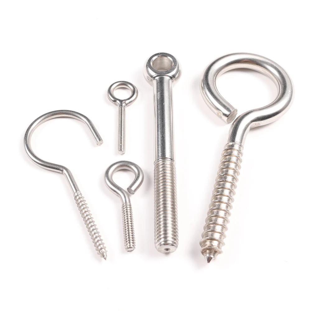 Stainless Steel Heavy Duty Eye Hooks - Durable & Versatile