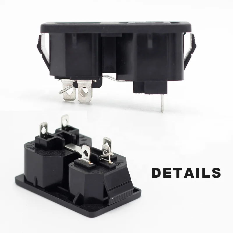 15A 250VAC IEC 60320 C13 C14 Power Socket - 2 in 1 Plug Inlet Outlet ...