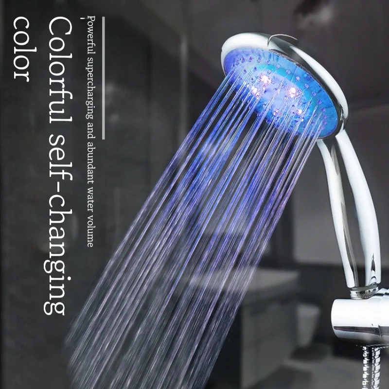 Led Hand Shower Plastic Shower Head 7 Colorful Self Changing ...