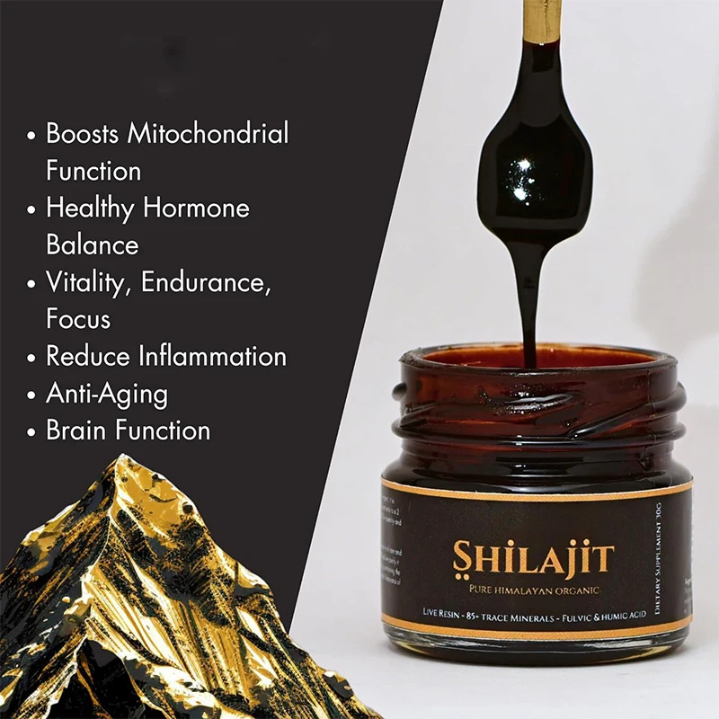 Dietary Supplement Himalaya Black Shilajit Resin 100% Pure Shilajit Paste With Fulvic Acid ...