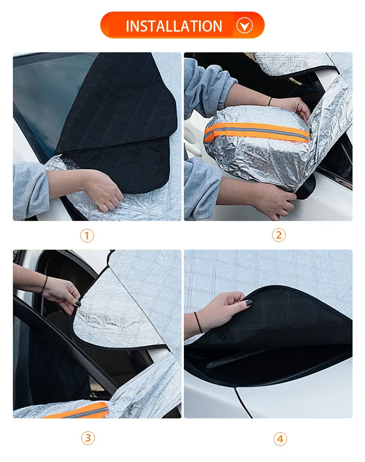 Magnetic Car Front Windscreen Sunshade - Anti-Uv Heat Insulation