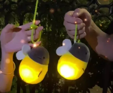 Dl3988 Cute Fun Product Plush 11cm Keychain Cute Embroidery Glowing ...