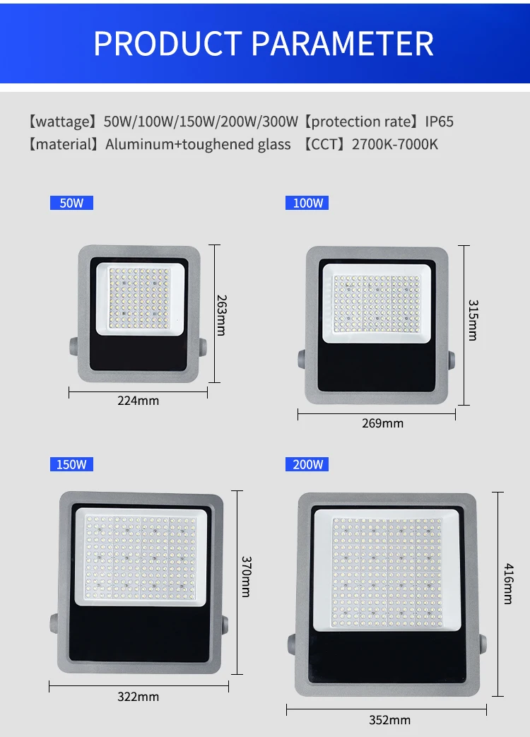 120 Degree High Brightness 130lm/w Garden Flood Lighting Ip68 Led Flood ...