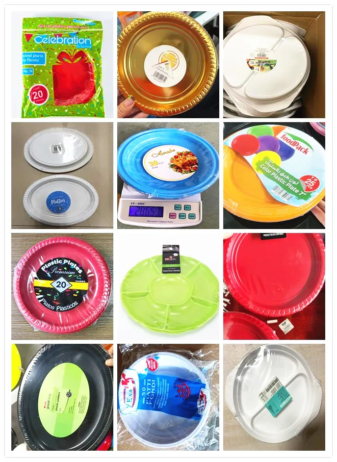 10 Inch 3 Compartment Divided Disposable Round Dinner Plastic Plates ...