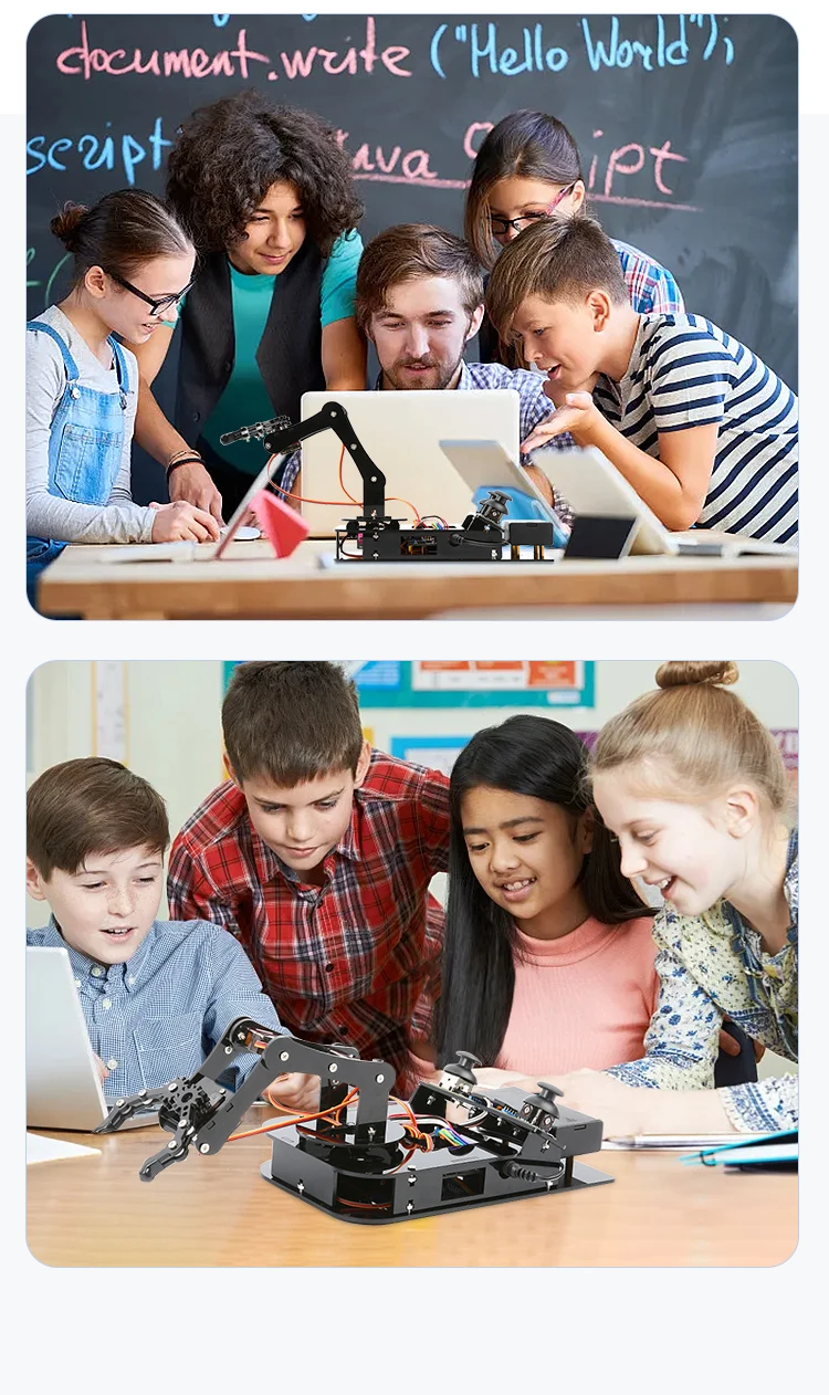 BXF ESP32 Programmable Robot Arm Car Kit for Arduino Smart Robot Car ...