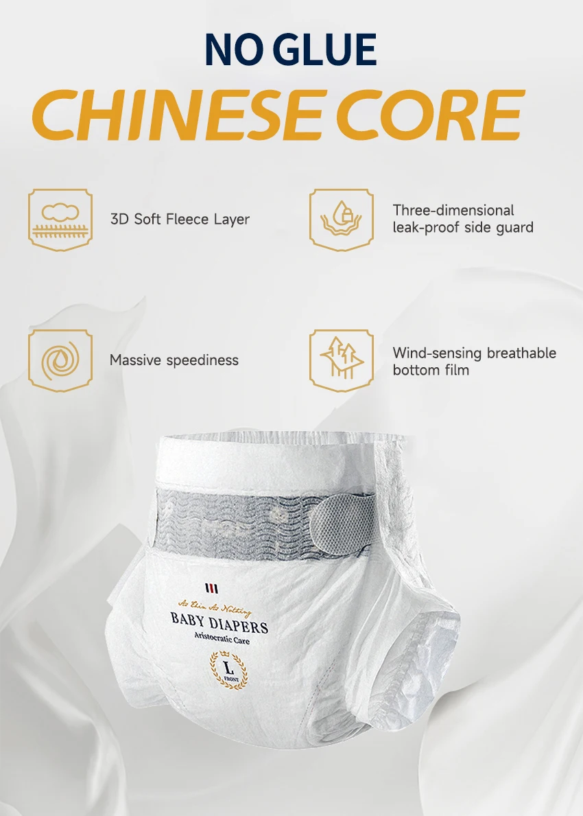 Super Absorbent Hot Selling Diapers Leakproof Nappies Newborn Ultra Thin Baby Nappies Diaper ...