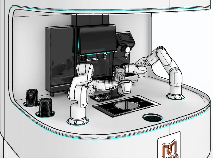 Fully Automatic Robot Arm Vending Machine - Coffee Maker