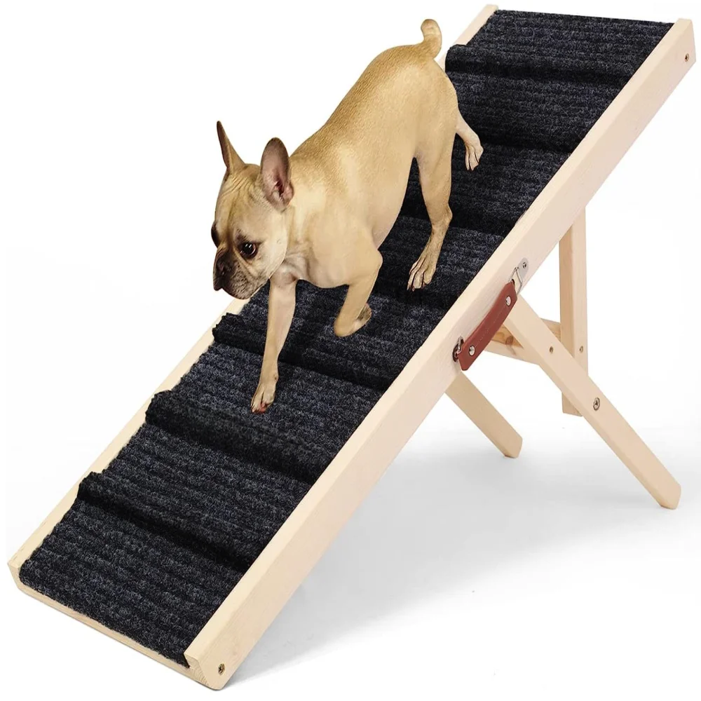 Custom Indoor Pet Safety Ramp Stairs Ladder Durable Tall Dog Ramp Wood ...