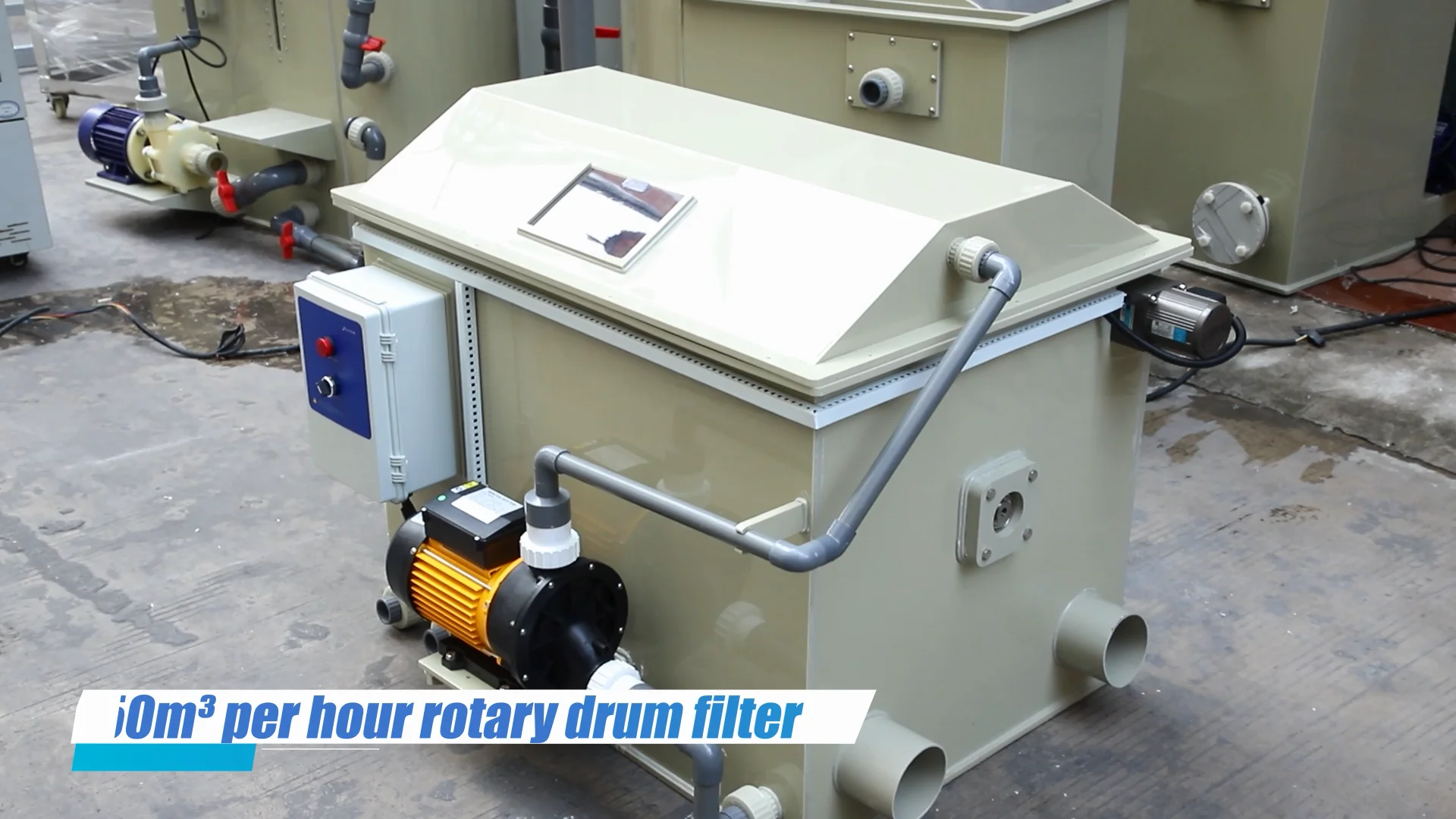 Customized 20m2 50m2 600t/hour Rotary Drum Filter For Sale Pond ...